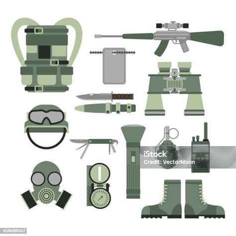 군사 무기 총 기호 갑옷 세트 힘 디자인 및 미국 전투기 탄약 해군 위장 기호 벡터 일러스트 레이 션 격투기에 대한 스톡 벡터