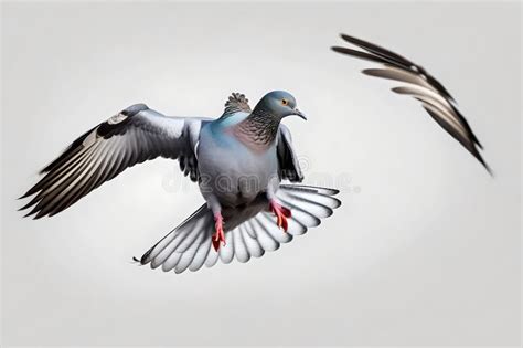 Flying Pigeon Bird In Action Isolated Generated Ai Stock Illustration Illustration Of Painting