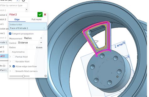 Cant Create Fillet — Onshape