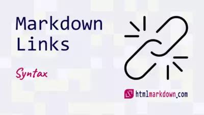Markdown Links Syntax Tutorial