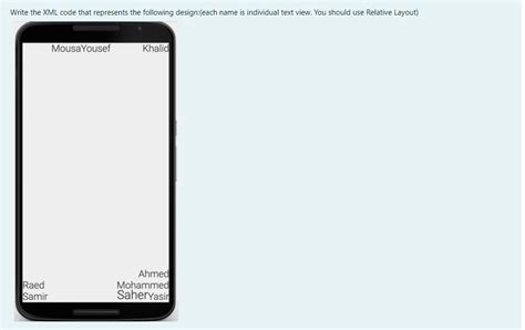 Solved Write The Xml Code That Represents The Following