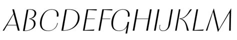 PF Marlet Display Thin Italic Font Modern Modern What Font Is