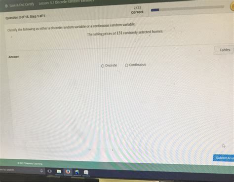 solved 0 save and end certify lesson 5 1 discrete random