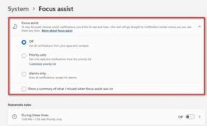 Can T Disable Focus Assist On Windows 6 Best Ways To Fix It