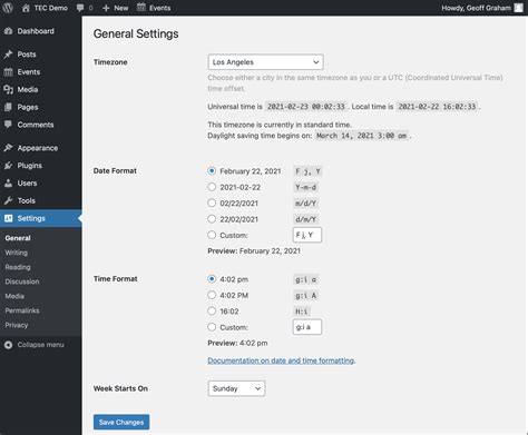 setting dates and times knowledgebase
