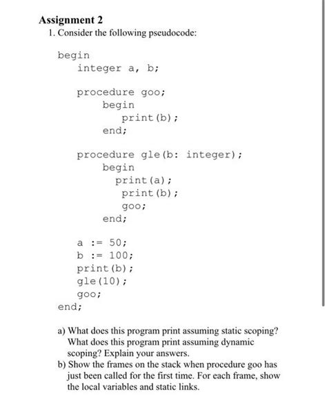 Solved Assignment 2 1 Consider The Following Pseudocode