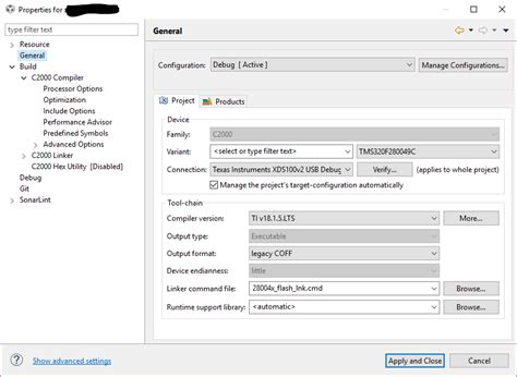ccs launchxl f280049c problem verifying xds110 on project being