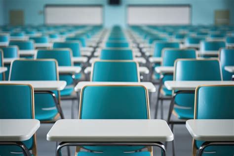 Empty Classroom Seats Premium Ai Generated Image