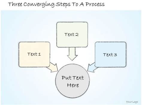 Business Ppt Diagram Three Converging Steps To A Process Powerpoint Template Presentation