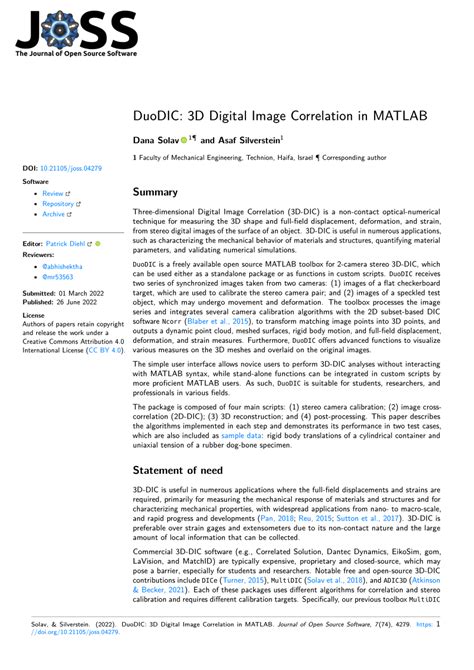 PDF DuoDIC D Digital Image Correlation In MATLAB