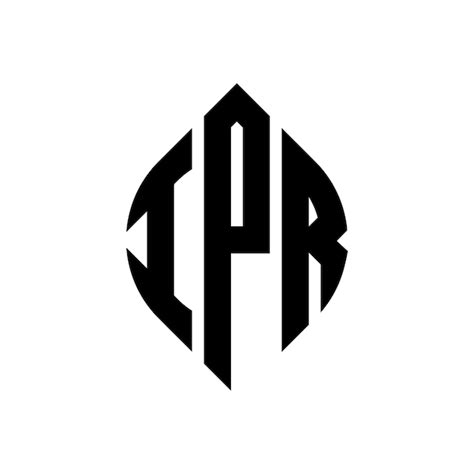 Premium Vector Ipr Circle Letter Logo Design With Circle And Ellipse