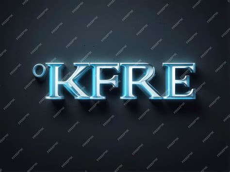 Premium Photo A Blue Neon Sign That Says Kfre On A Black Background