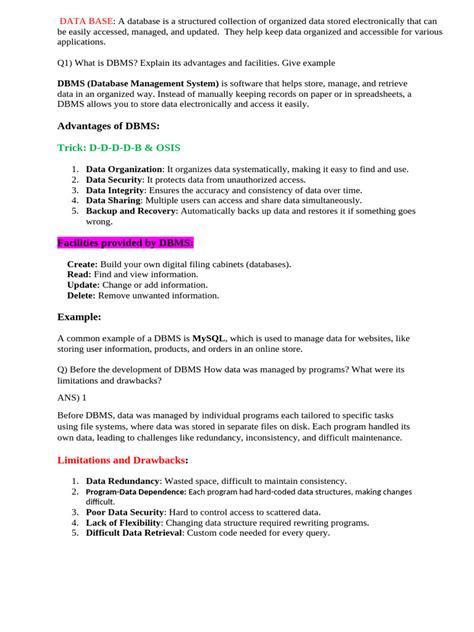 Dbmsunit 1 Pdf