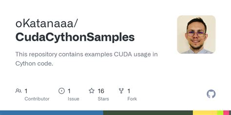 GitHub OKatanaaa CudaCythonSamples This Repository Contains Examples CUDA Usage In Cython Code