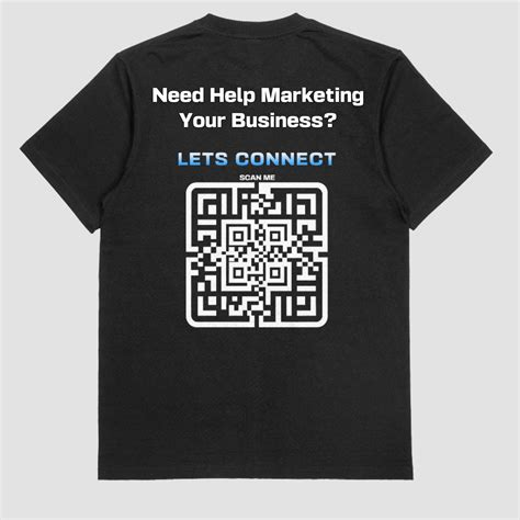 Custom Qr Code Graphic T Shirt For Business Owners