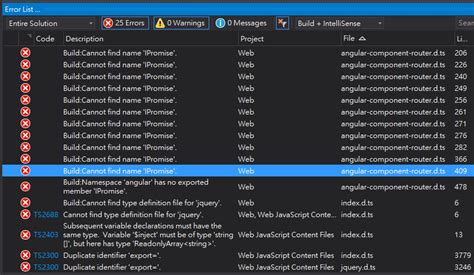 vs2017 angular typescript 定義檔編譯錯誤 黑暗執行緒