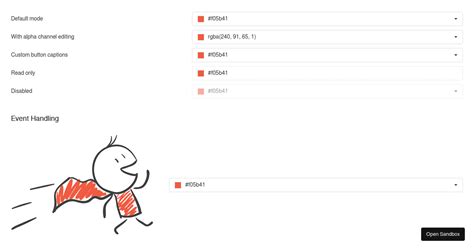 Overview Devextreme Color Box Codesandbox