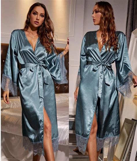 Déshabillé Satin Sexy Femme • Maison Du Peignoir