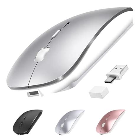 Bluetooth Wireless Mouse Rechargeable USB C For MacBook Air Mac Pro Type C Wireless Silent