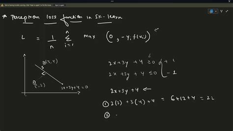Perceptron Loss Function Scikit Learn Implementation Youtube