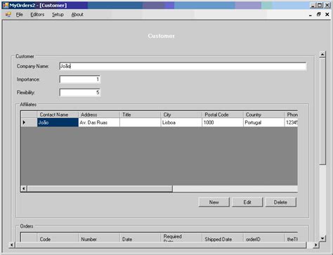 figure a 15 customer editing screen windows forms download