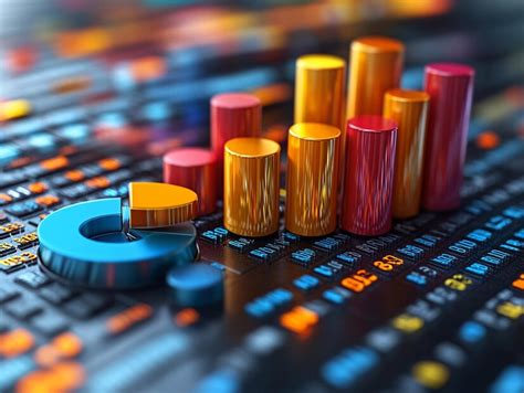 Vibrant 3d Graphs And Charts For Data Visualization Premium Ai Generated Image