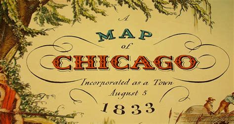 Map, Pictorial, Illinois, Chicago, Historical Centenary Map 1833-1933 ...