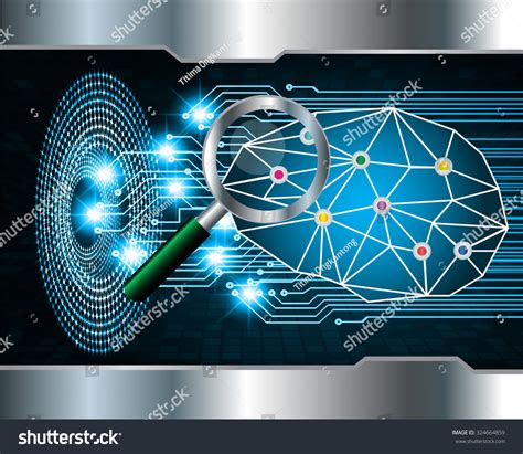 Magnifying Glass Scanning Identifying Computer Virus Stock Vector Royalty Free 324664859