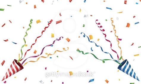 Exploding Party Popper With Confetti And Streamer 586162226 게티이미지뱅크
