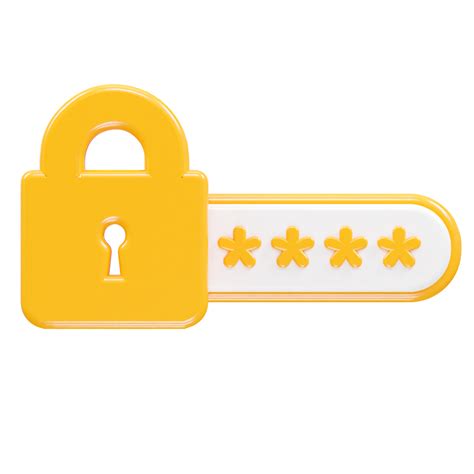 Password Icon Rendering Illustration 3d Element 33158203 Png