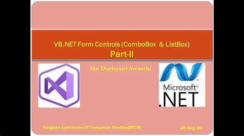 VB NET Form Controls Part II YouTube