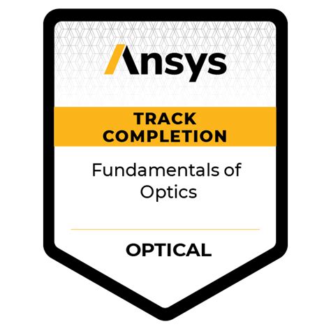 ansys track completion fundamentals of optics credly