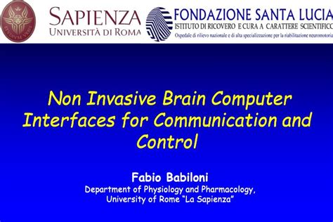Ppt Non Invasive Brain Computer Interfaces For Communication And