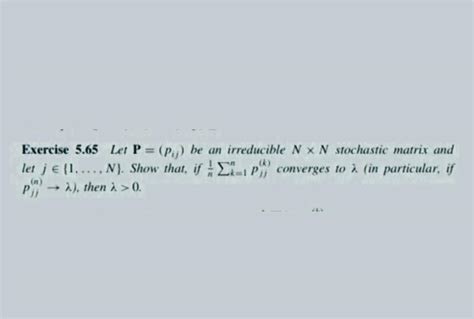 solved exercise 5 65 let p p₁ be an irreducible nx n