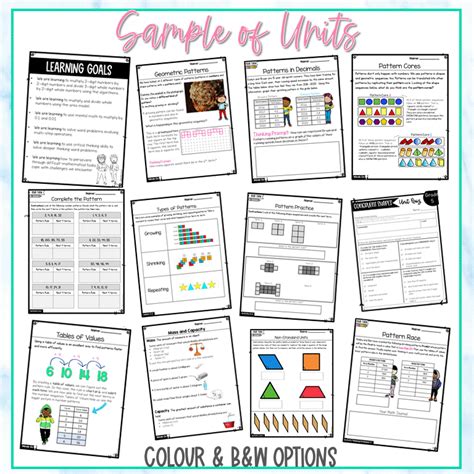 Grade 5 Patterning Unit Staceys Circle