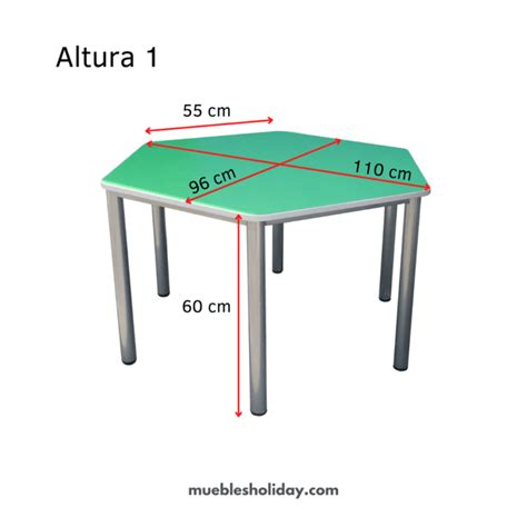 Mesa Inicial Hexagonal Muebles Holiday