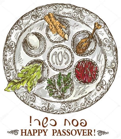 Passover Seder Plate Drawing At Natalie Axon Blog