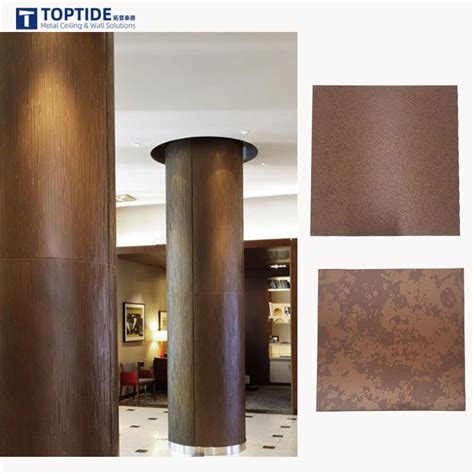 Special Textured Surface Metal Stainless Steel Column Covers Pillar Cladding Panel Cladding