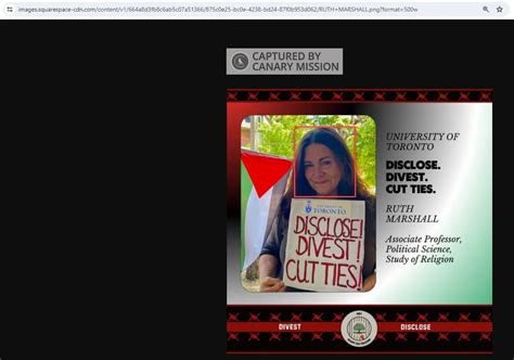 Ruth Marshall Canary Mission