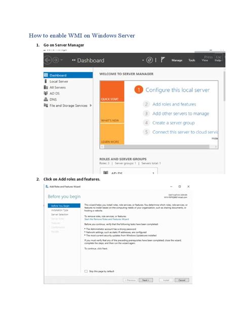 Enable Wmi And Add Windows Server To Monitoring Pdf Microsoft Windows Password
