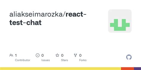 Github Aliakseimarozkareact Test Chat