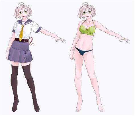 Safebooru 1girl Antenna Hair Barefoot Belt Bikini Black Legwear Blue