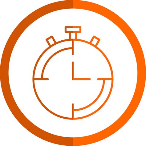 Stopwatch Line Orange Circle Icon 42949754 Vector Art At Vecteezy