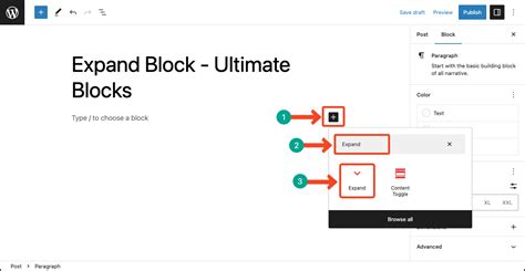 How To Use The Expand Block Ultimate Blocks