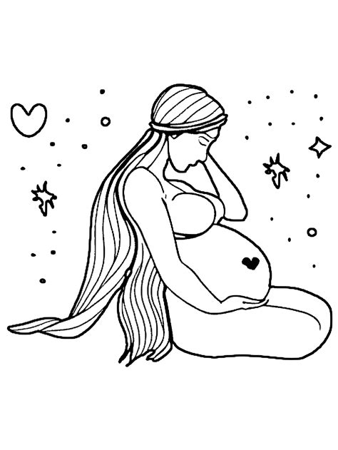 Página Para Colorir Boho Aesthetic Pregnancy · Creative Fabrica