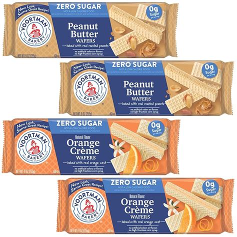 Voortman Wafers 4 Pack 255g Peanut Butter And Orange Creme