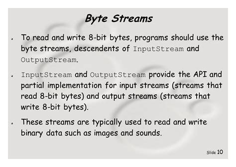 Slide Input And Output Streams Part II Slide Lesson Overview Topics Covered Short