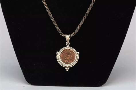 Silver Pendant With Dutch East India Company Copper Coin Voc 1754