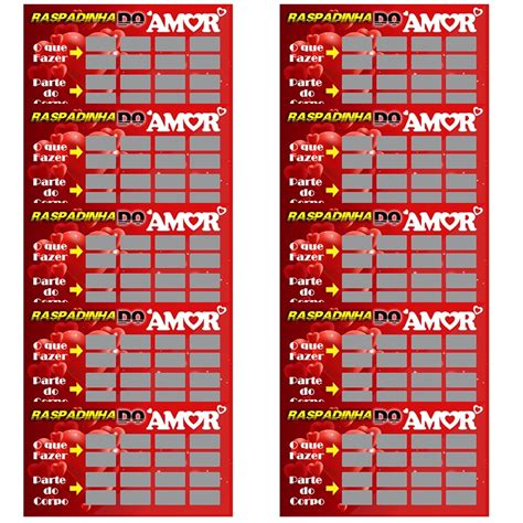 Kit Sex Shop 10 Raspadinha Do Amor Sexy Shopee Brasil