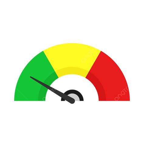 Low Speed Meter In Green Yellow Red Color For Indicator Temperature Speed Indicator Png And